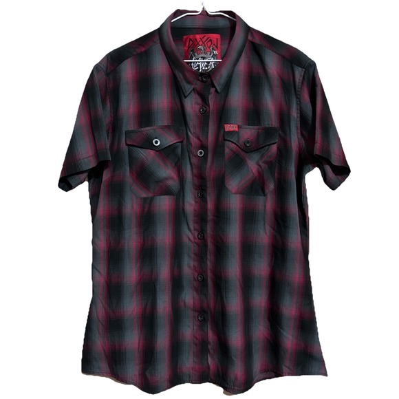 Tops | Dixxon Flannel Co X Slayer Womens Xl Bamboo Blend Short Sleeve ...
